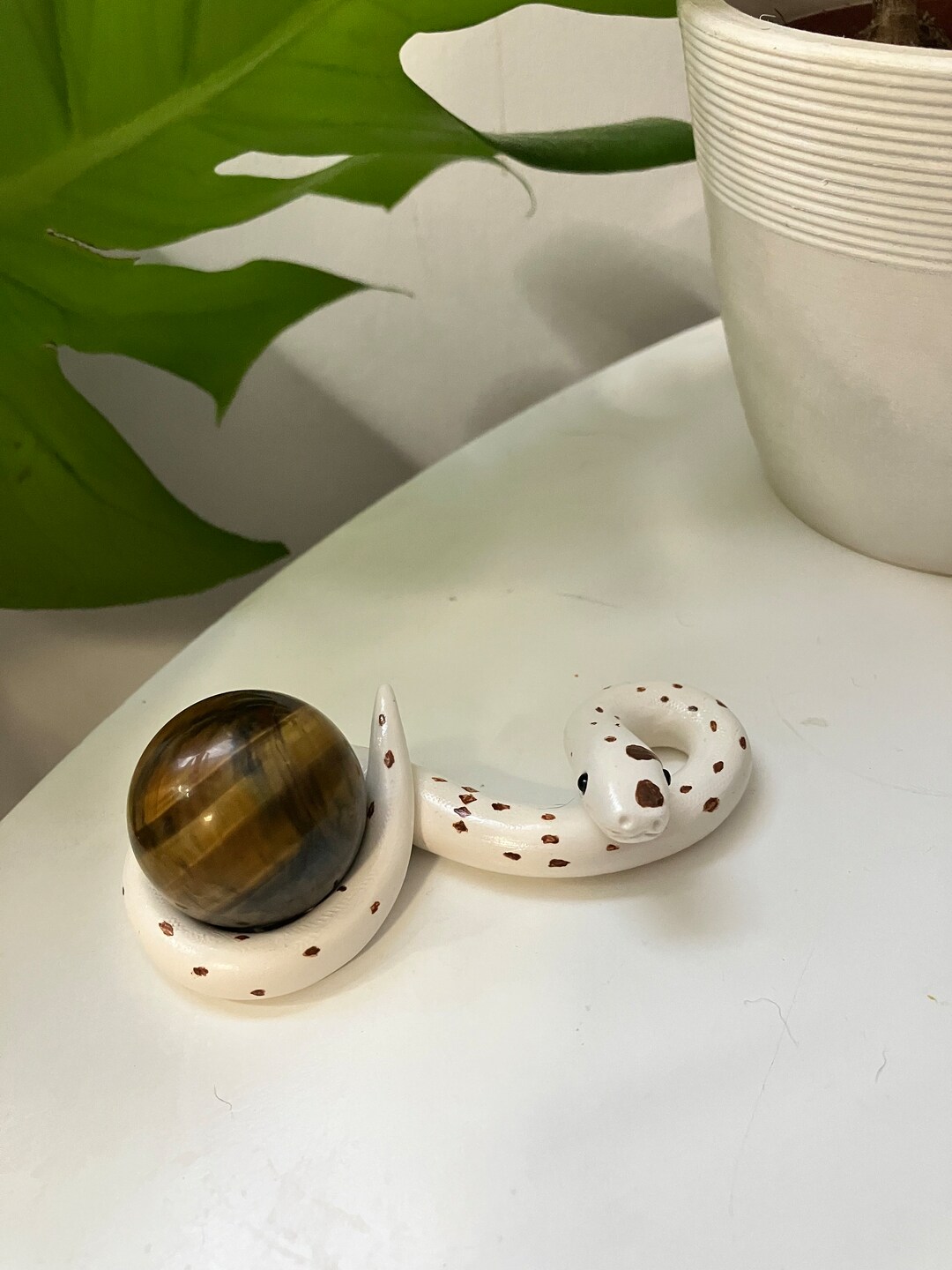 Custom Snake Crystal Holder, Custom Snake Sculpture, Snake Crystal ...