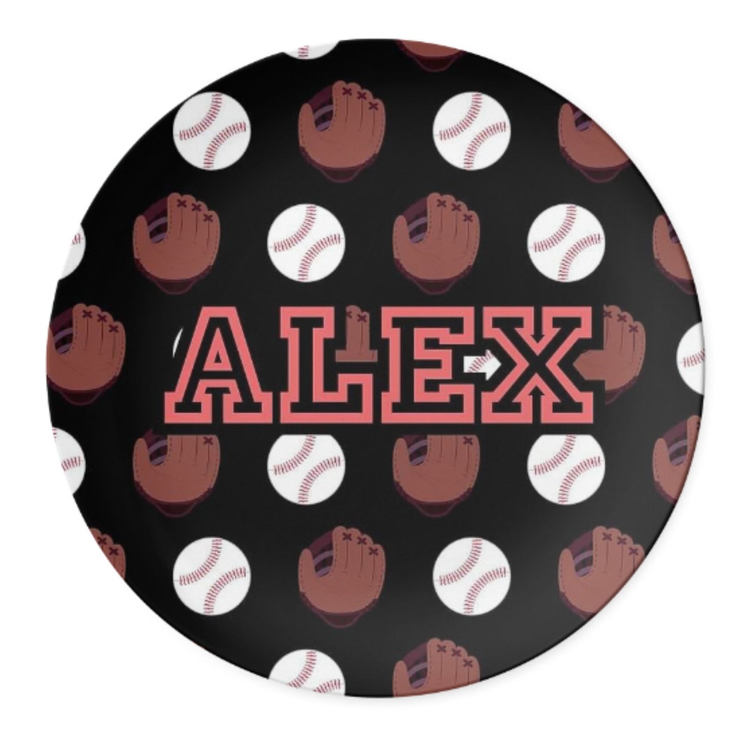 Personalized Plate: Varsity Baseball - Etsy