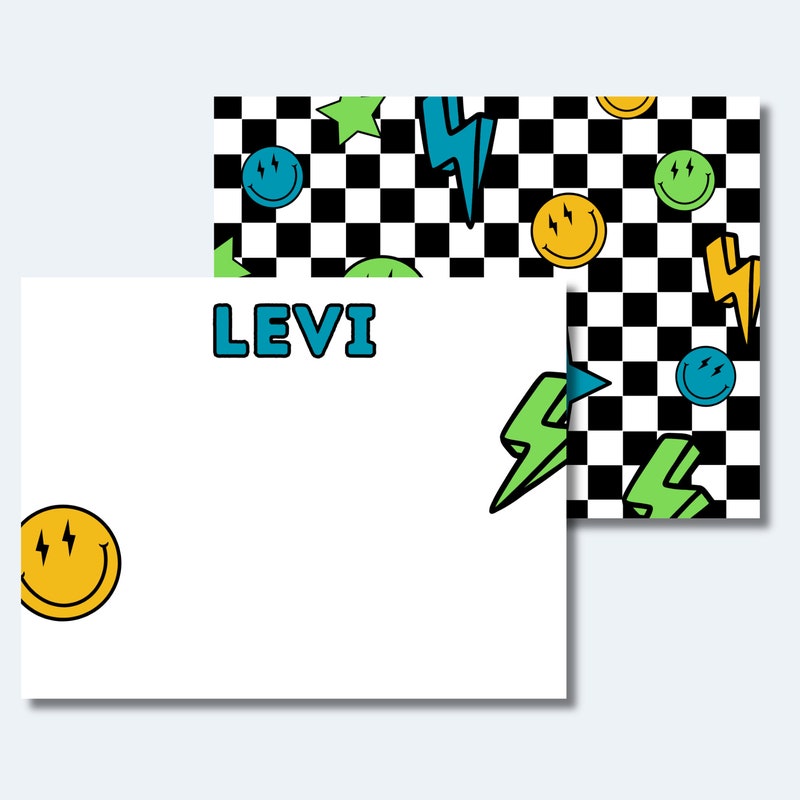Smiley Note Card Set - Etsy