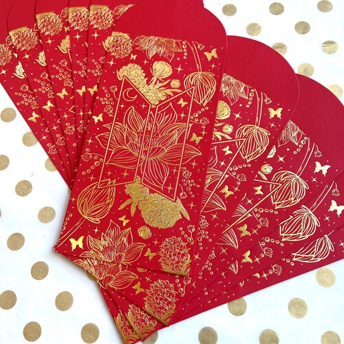 Kpop Lunar New Year Red Envelopes Li Xi Hong Bao - Etsy