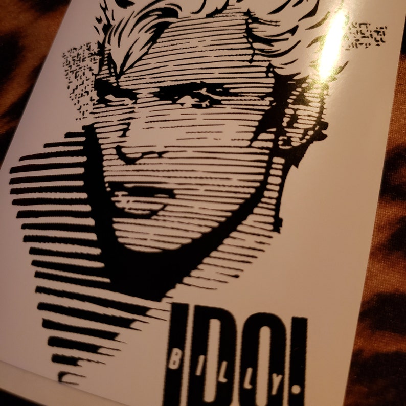 Billy Idol Vinyl Resin Sticker iggy Pop Boy George Simple - Etsy