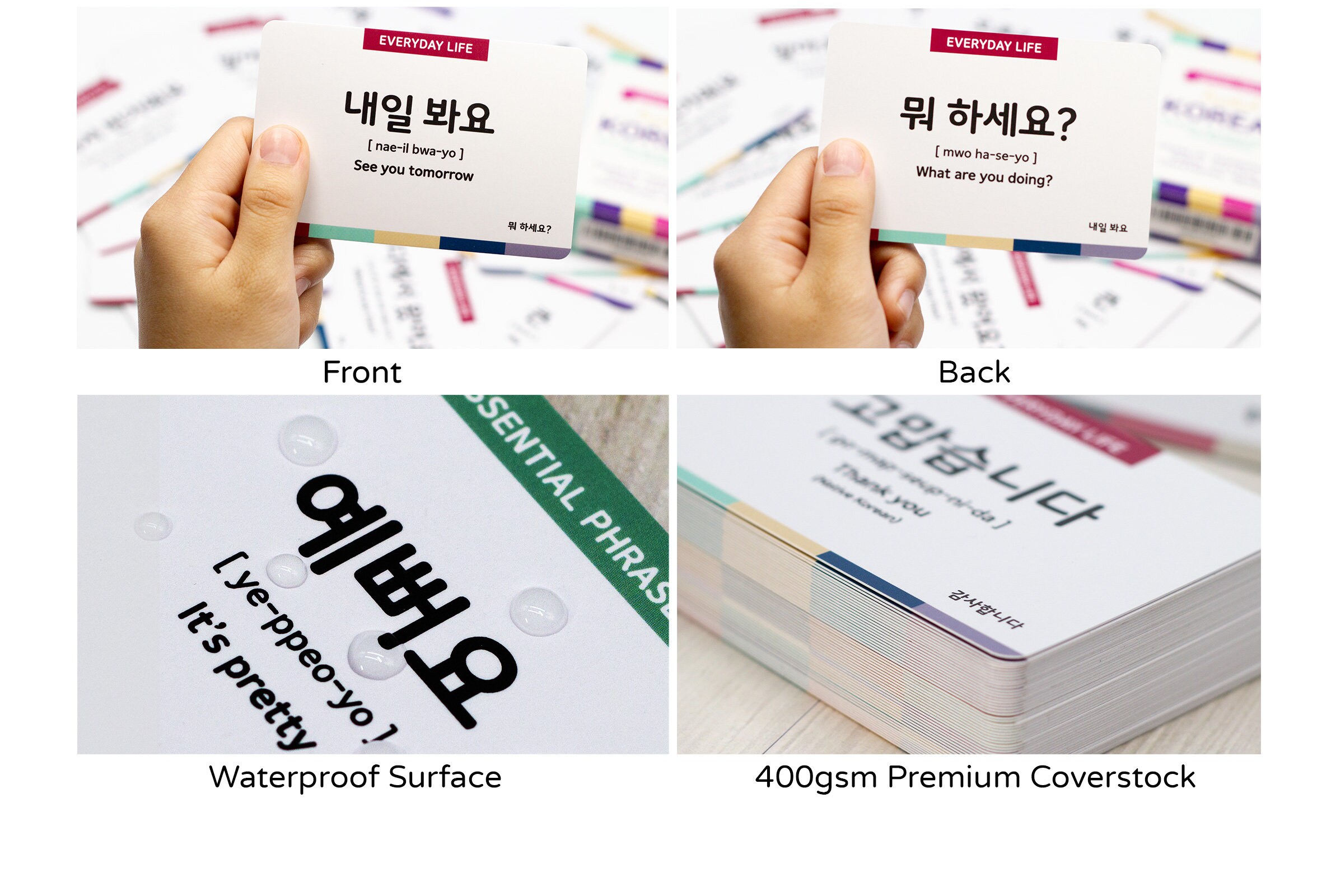 Korean Basic Phrases Flashcards: Pocket-sized Travel Conversation ...