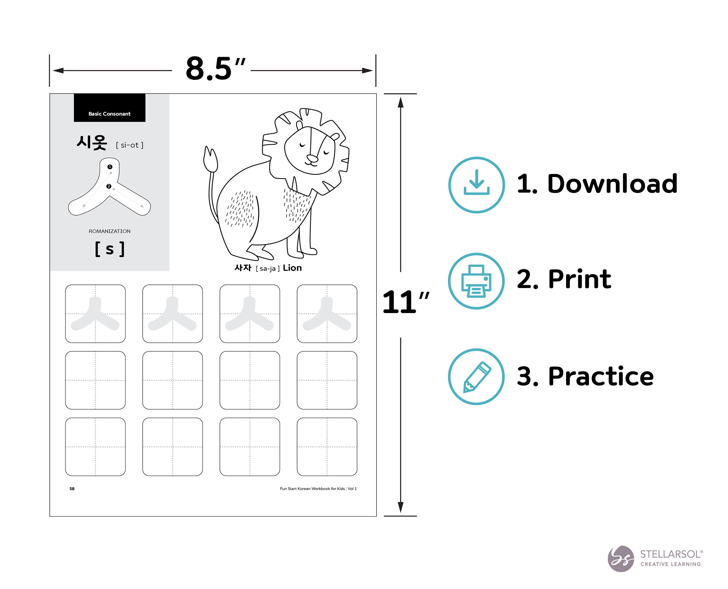 Korean Workbook for Kids 1 | 135 Pages Korean-english Bilingual ...
