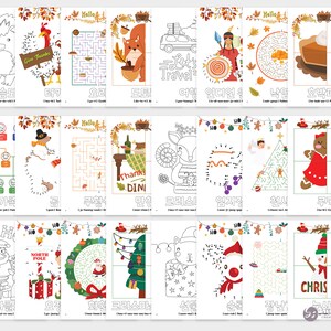 Printable Korean-english Holiday Activity Book for Kids-full COLOR | 70 ...