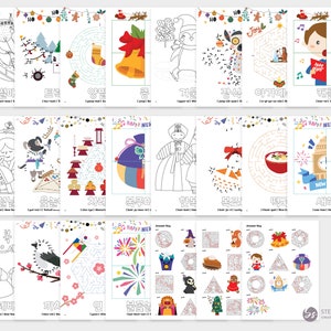 Printable Korean-english Holiday Activity Book for Kids-full COLOR | 70 ...