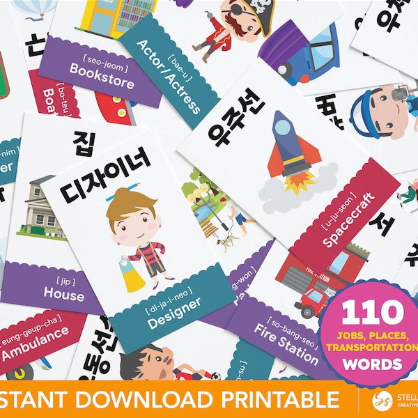 Korean Flashcards - Etsy