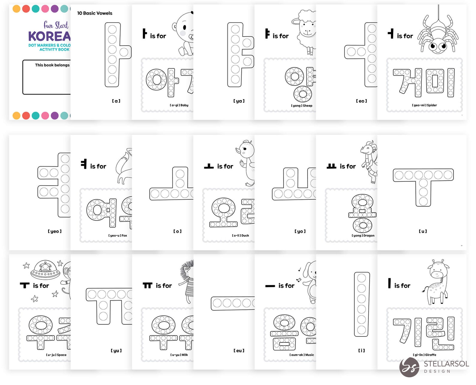 Printable Korean Dot Markers Activity Book 8.5x11 - Etsy