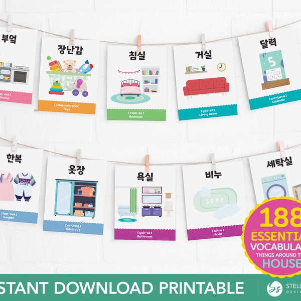 Korean Flashcards - Etsy