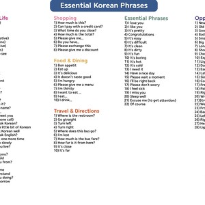 PRINTED Pocket-sized Korean Basic Phrases Dialogue Flashcards ...