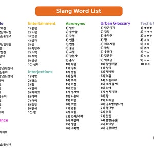 PRINTED Korean Slang Flashcards, Hangul 110 속어, 은어 Essential Popular ...