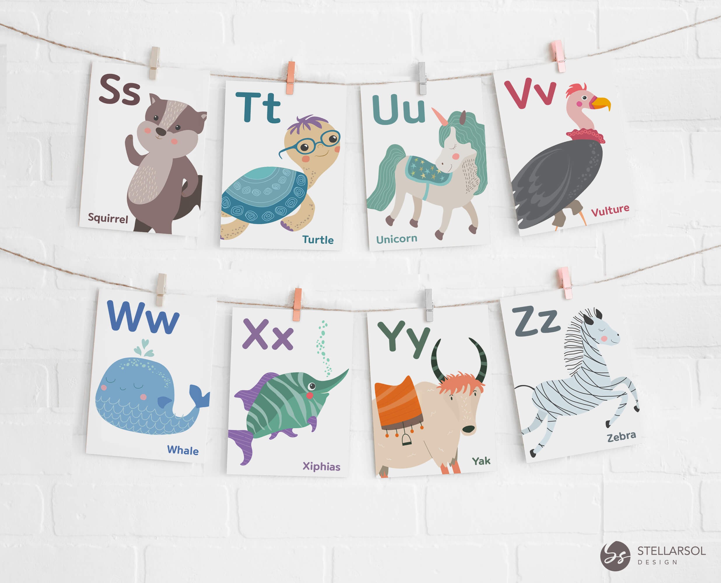 Printable Animal Alphabet Flashcards ABC Flashcards - Etsy