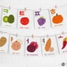 Printable Korean Fruit+vegetable Flashcards Bundle | Korean Hangul 한글 ...