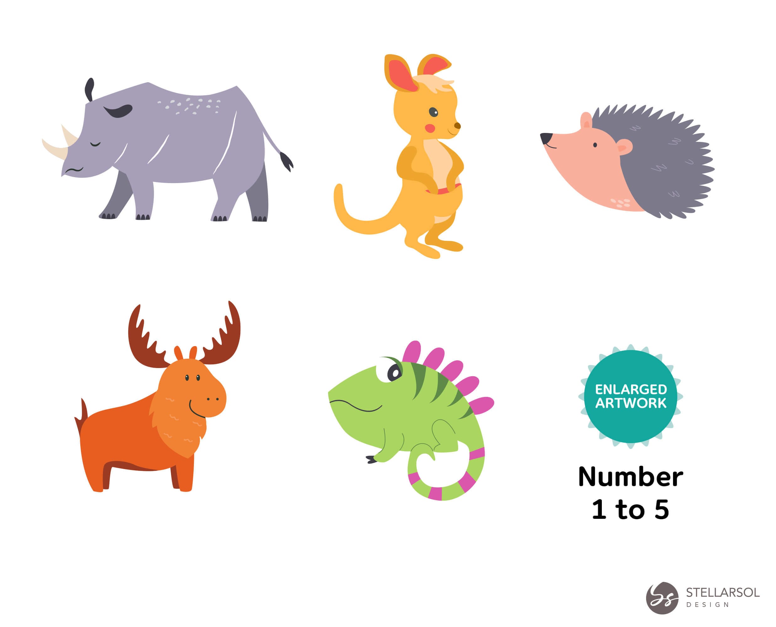 Printable Animal Number Flashcards | 123 Flashcards | Kindergarten ...