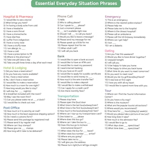 PRINTED 55 Korean Essential Dialogue Flashcards-110 Everyday Situations ...