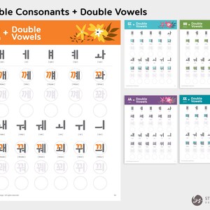 Printable Korean Animal Alphabet Worksheets | 8.5x11" Korean Hangul ...