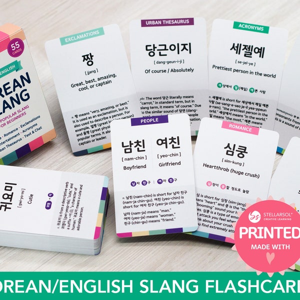 Korean Flashcards - Etsy