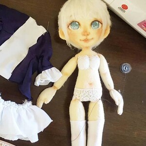 Posable Human Doll Body PDF Sewing Pattern and Guide , Felt Doll , 3 in ...