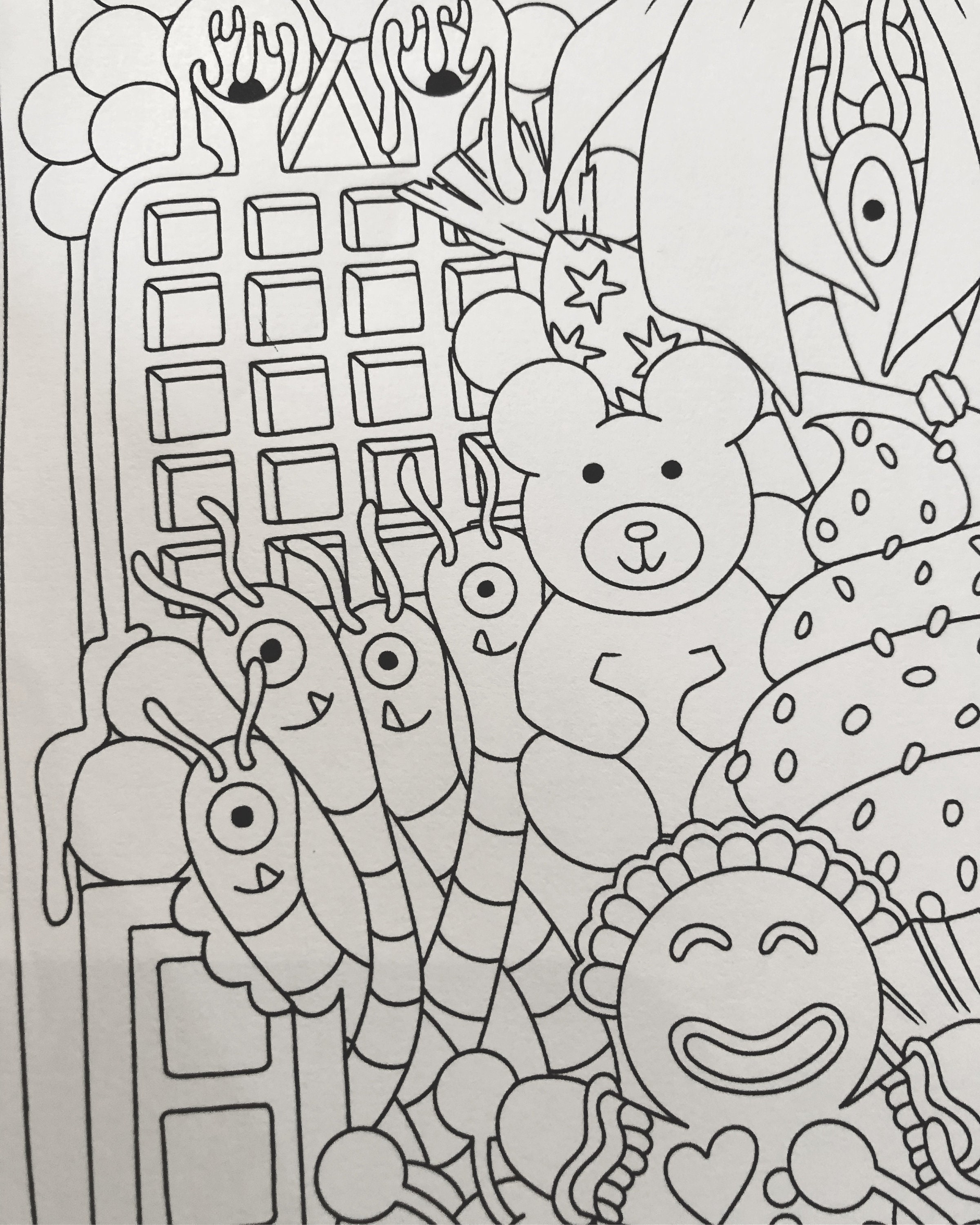 Monster Treats Jar Coloring Page - Etsy