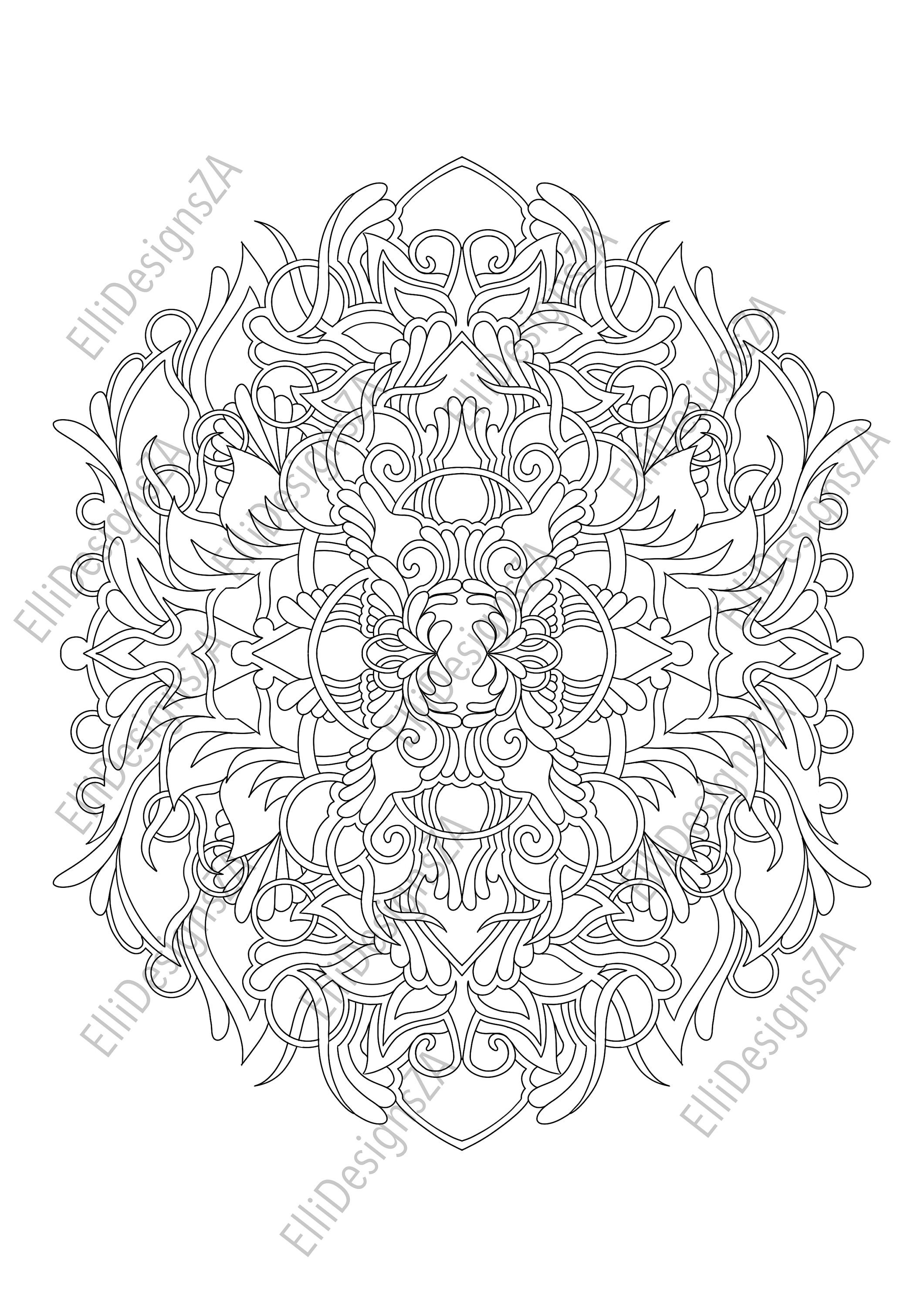 Mandala Bundle Coloring Pages - Etsy