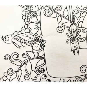 Doodle Monster Love Coloring Page - Etsy