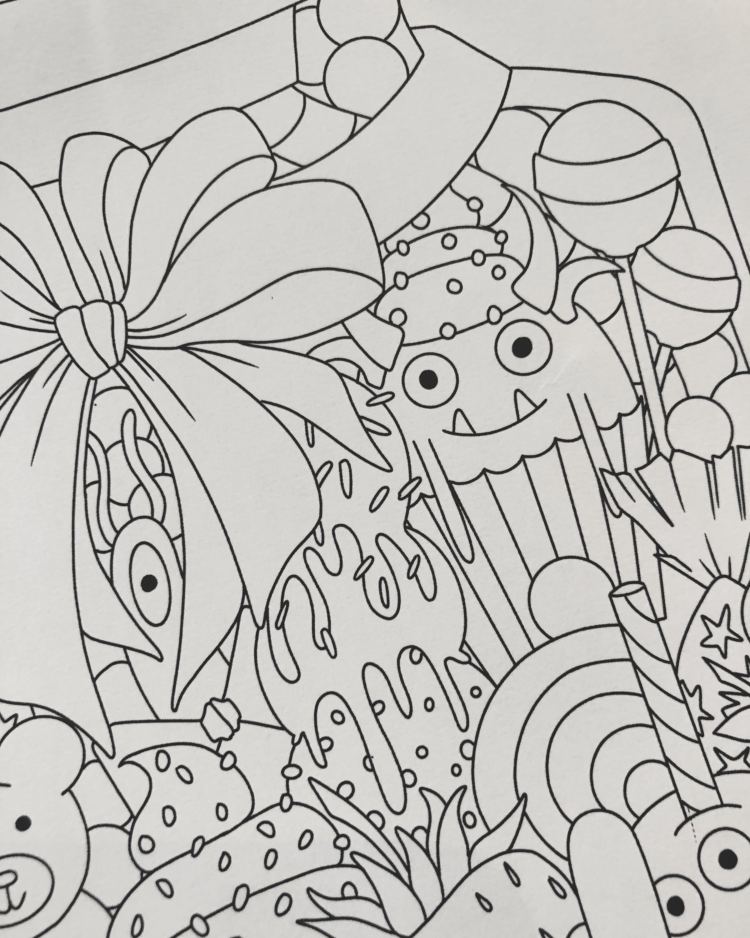 Monster Treats Jar Coloring Page - Etsy