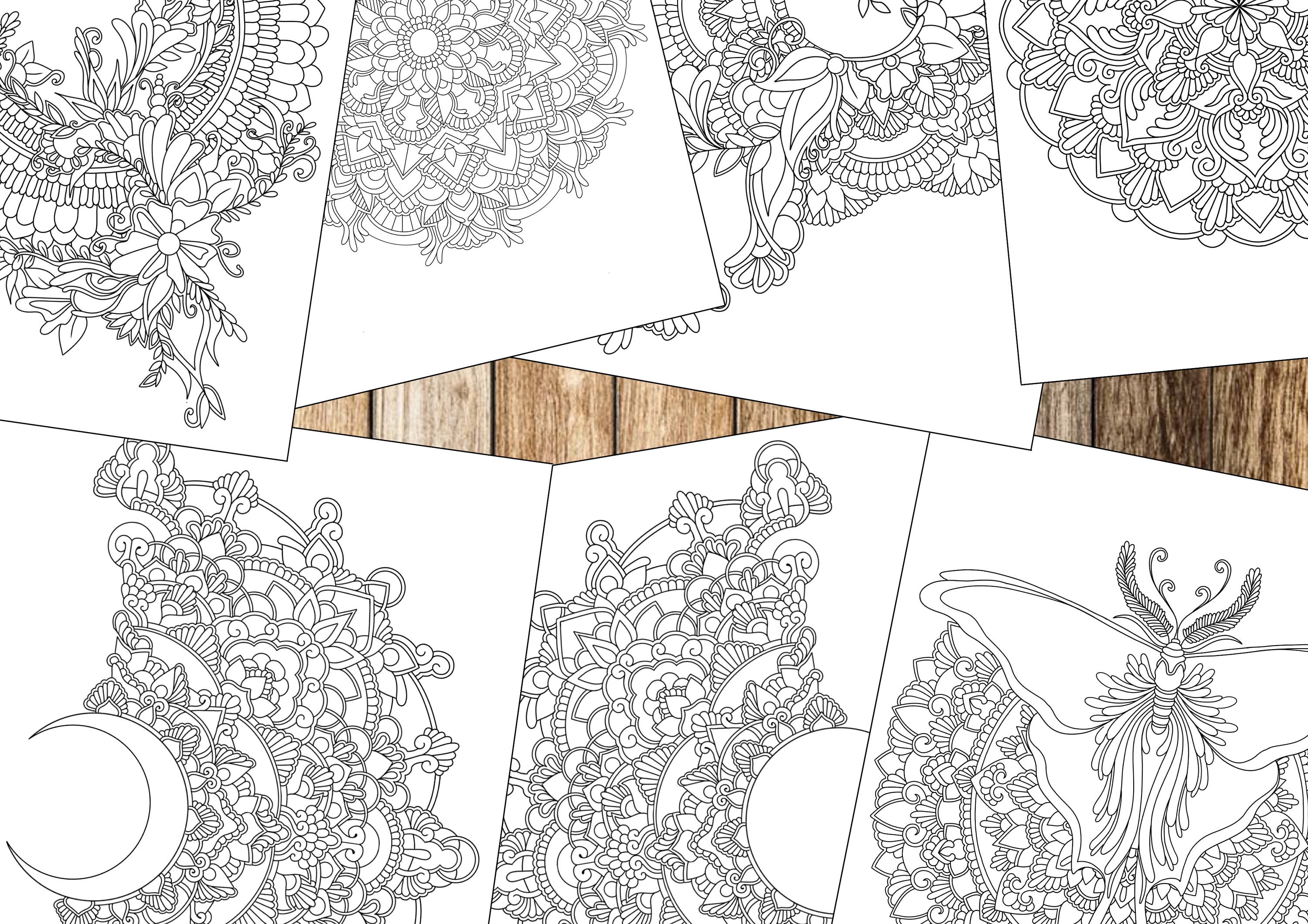 Mandala Bundle Coloring Pages - Etsy