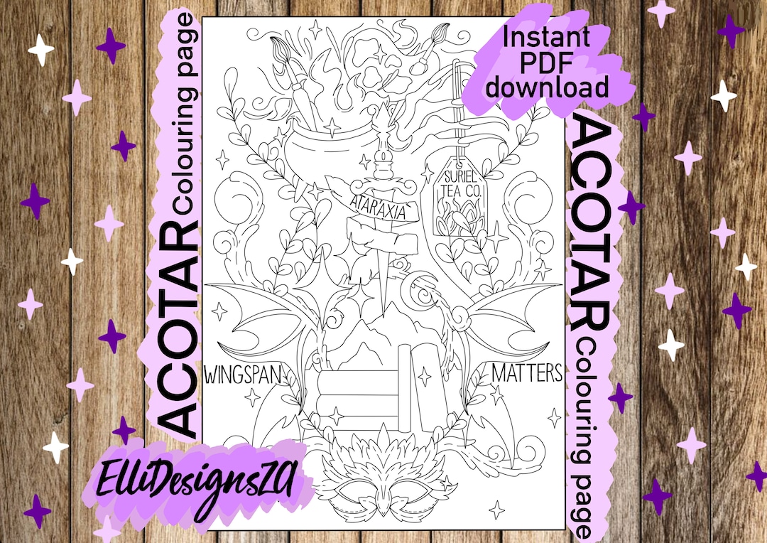 ACOTAR/A Court of Thorns and Roses Colouring Page - Etsy