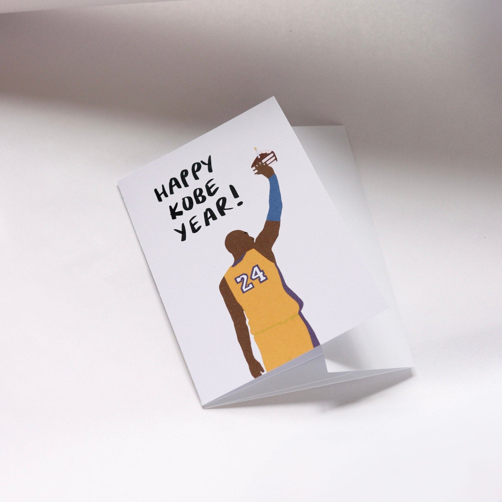 Kobe Bryant 24th Birthday Card // 24th Birthday Card // Cards | Etsy