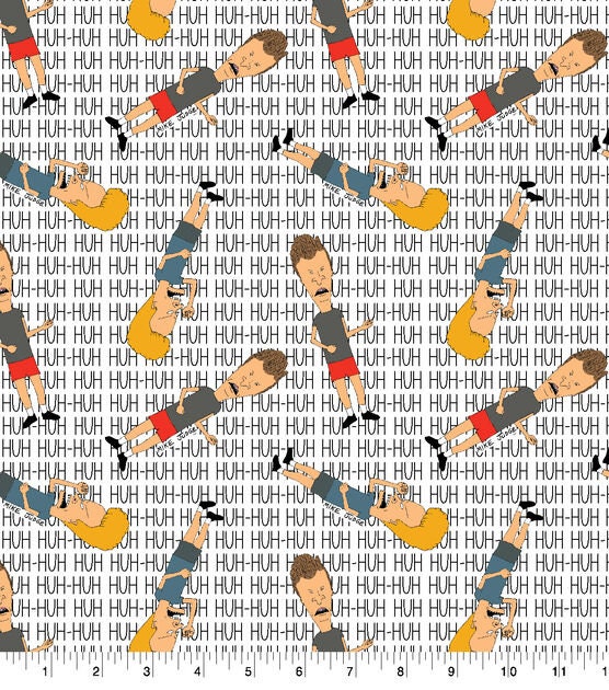 Beavis and Butthead Huh Huh Pop Culture Cotton Fabric by the - Etsy