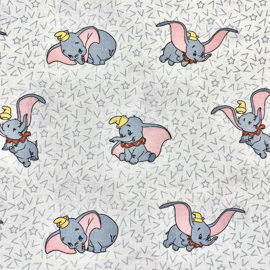 Disney Dumbo Many Faces of Dumbo Cotton Fabric by the Yard - Etsy