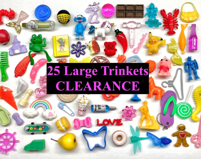 CLEARANCE 25 Large Trinkets on Closeout, Chosen at Random, Great for ...