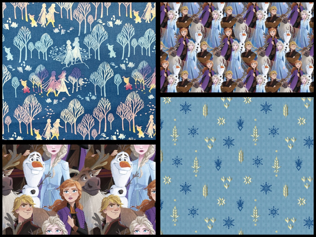 Disney Frozen Various Cotton Fabric REMNANTS, 43 W, 100% Cotton ...