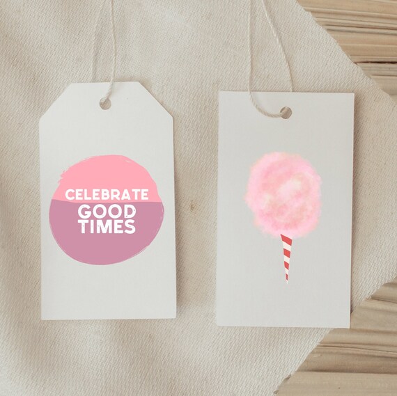 Pink Happy Birthday Printable Gift Tags Affordable Gift Tags - Etsy