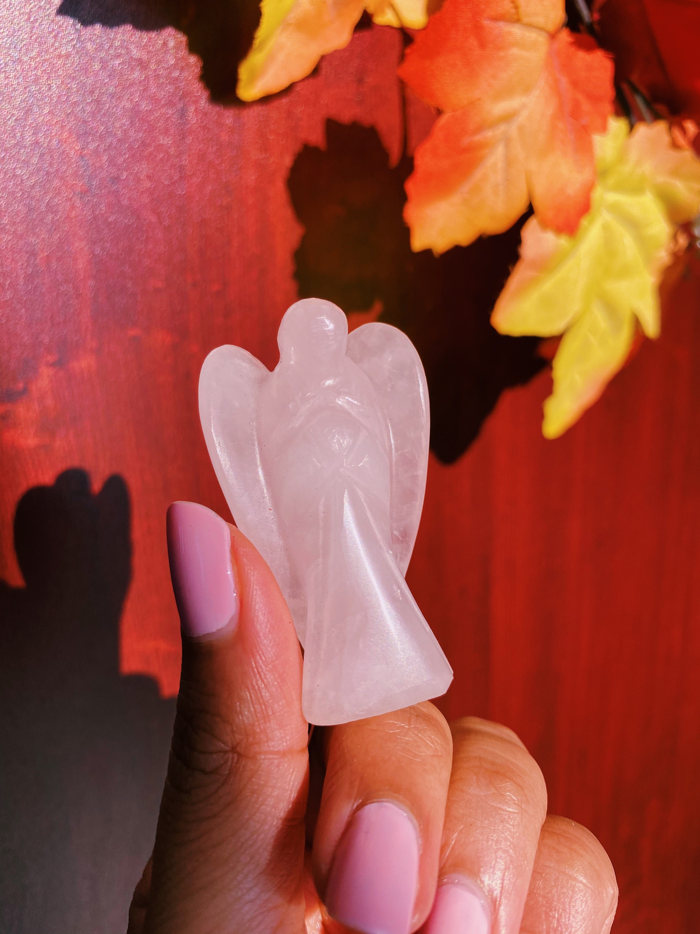 Rose Quartz Angel - CRYSTAL GUARDIAN ANGEL - Crystal Angel - Stone ...