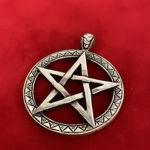 Talisman Pendent Pentagram Pentacle Witch Wicca Pagan Symbol Halloween ...