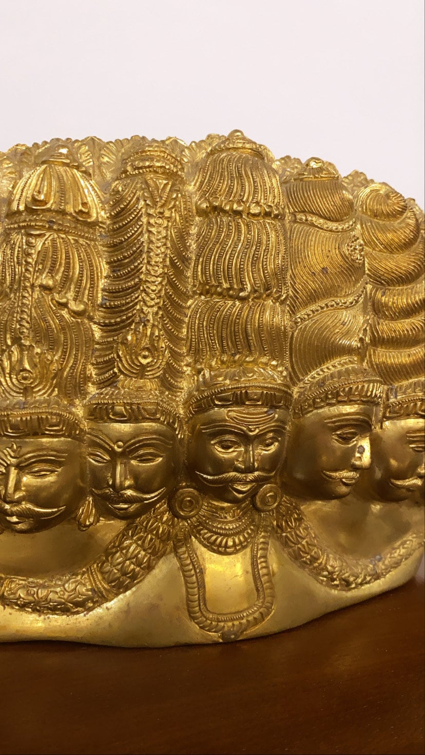 Ravana's Mind Brass Raavana Statue Bronze Lord Ravan | Etsy