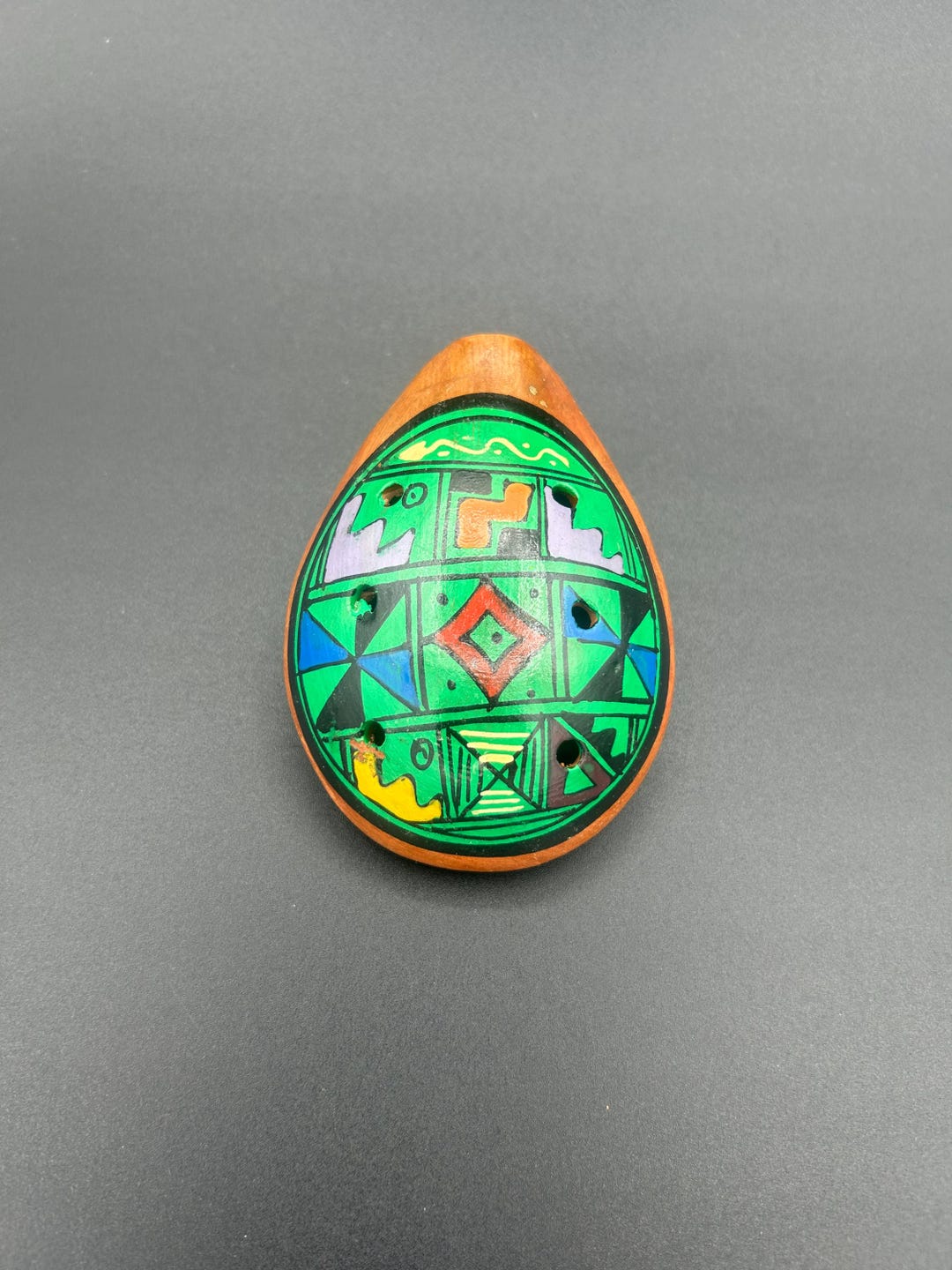Vintage Hand-painted Peruvian Clay Made Flute Whistles - Unique ...