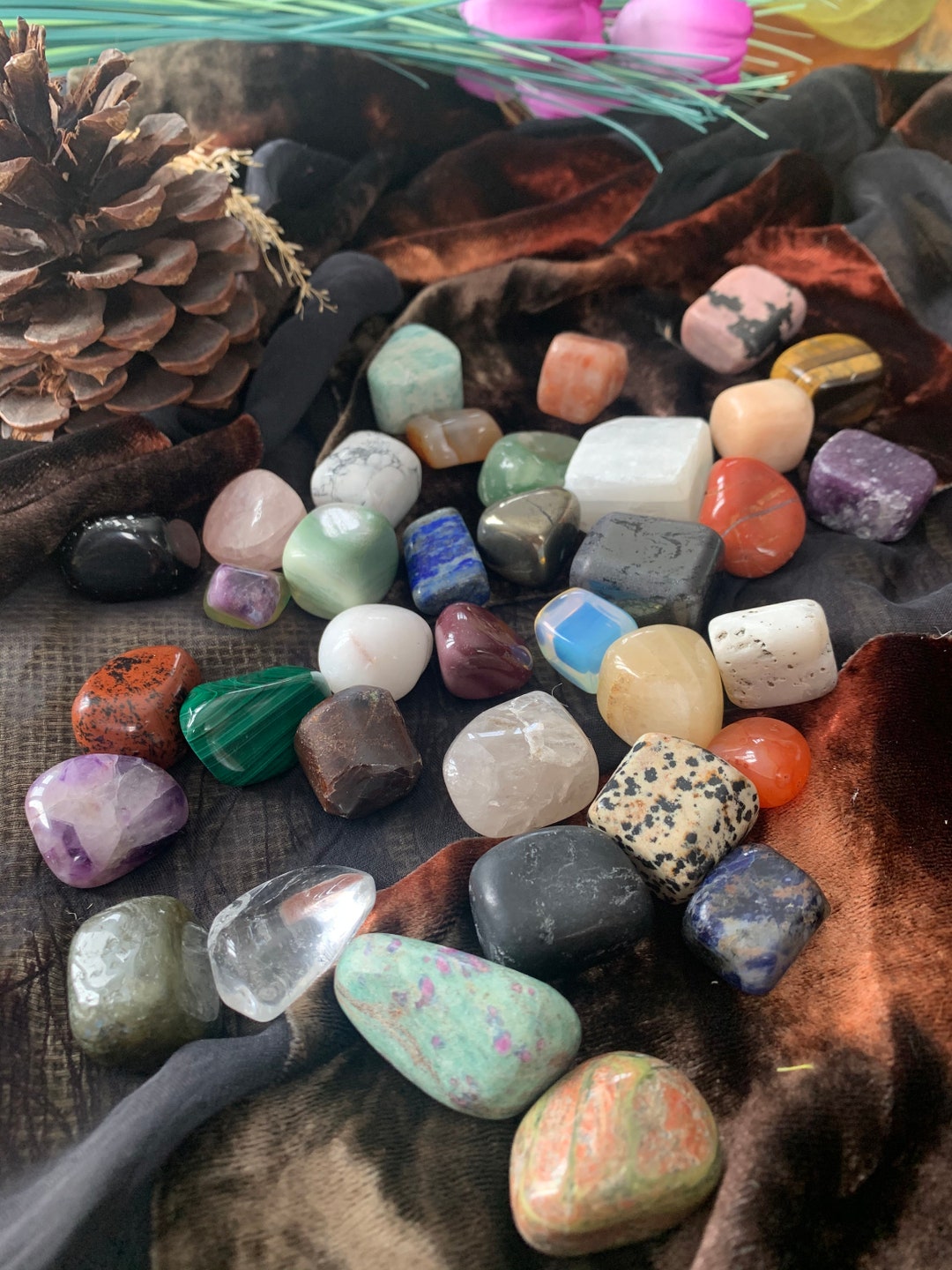 Crystal Starter Set - 36 Healing Tumble Stones Complete Collection - Etsy