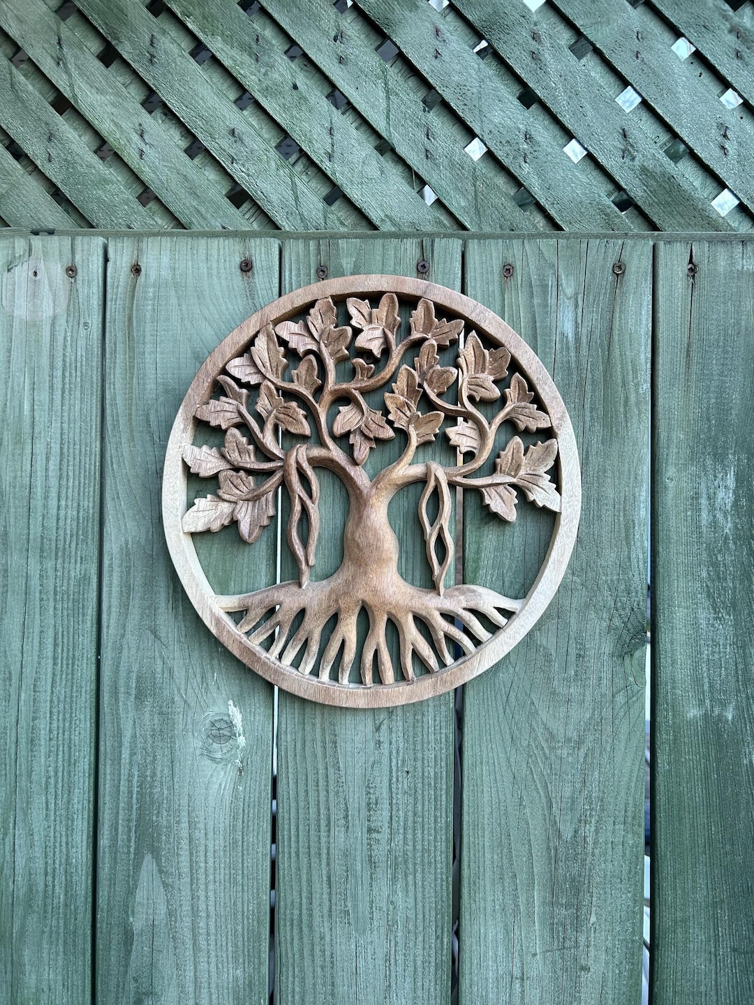 Handmade Wood Tree of Life Carving Reclaimed Sustainable Wood Decor ...
