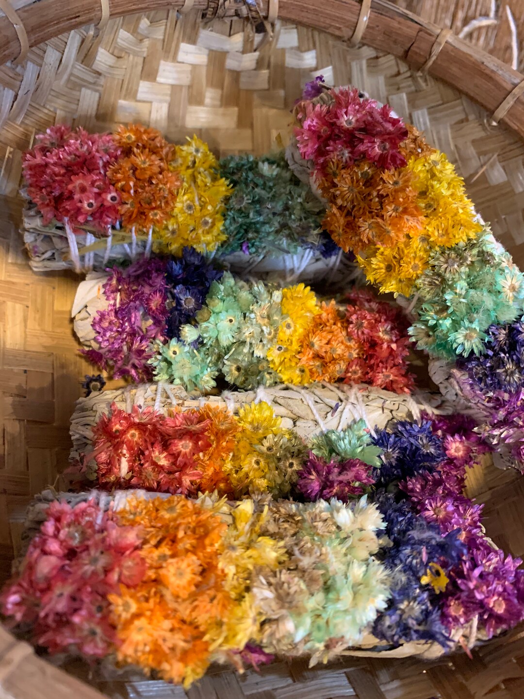 Seven Chakra Sage Bundle - Rainbow Sage (white Sage With 7 Chakra ...