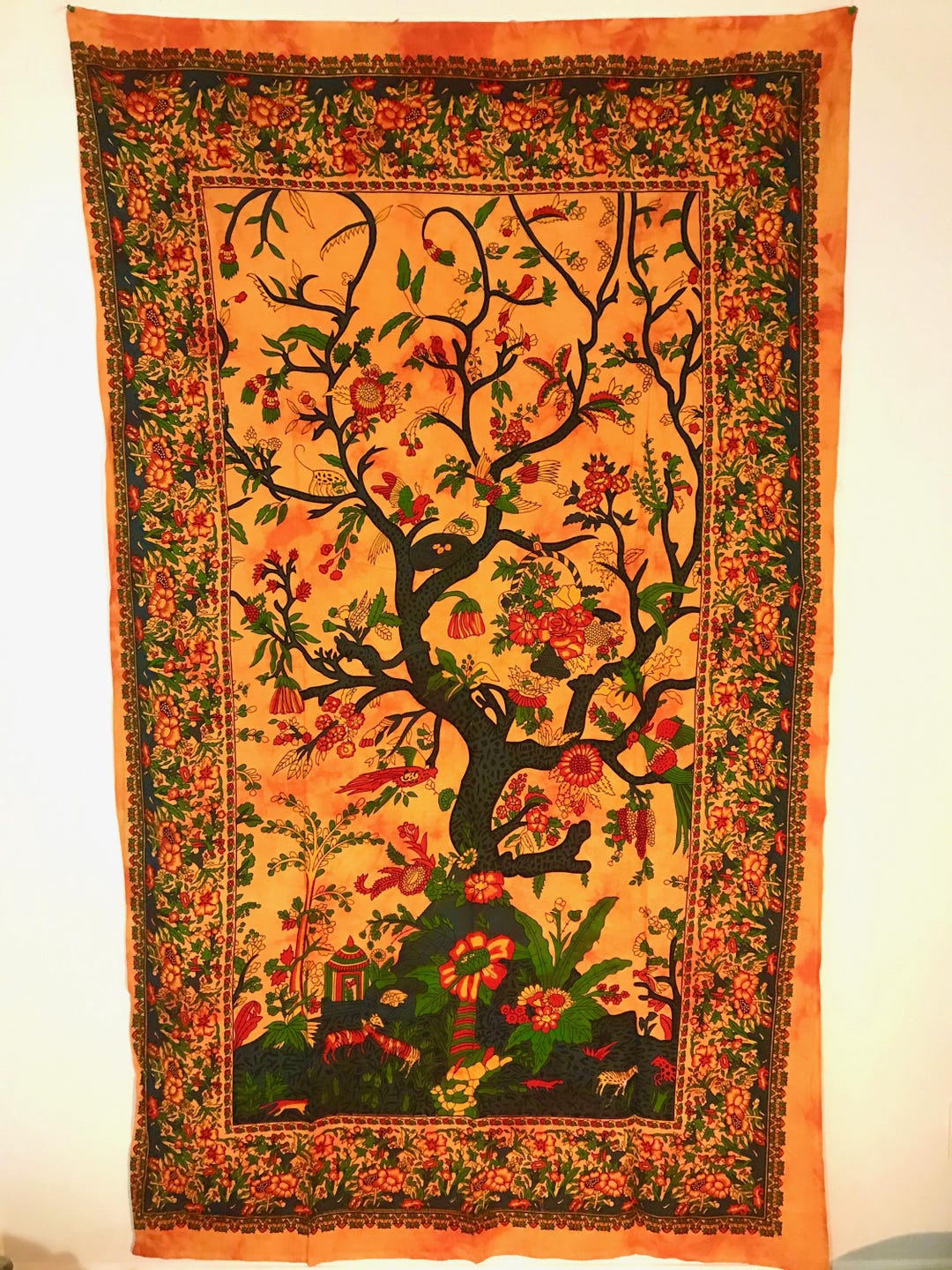 Tree of Life Large Boho Indian Wall Hanging Tapestry 100% Cotton ...