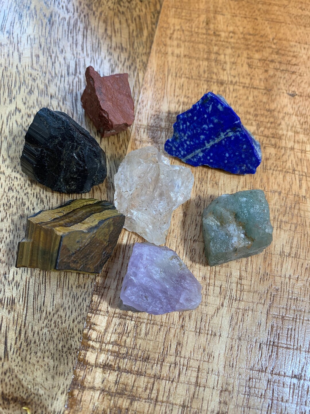 7 CHAKRA Raw Crystals BALANCING: Raw Natural Crystals, 7 Piece Starter ...