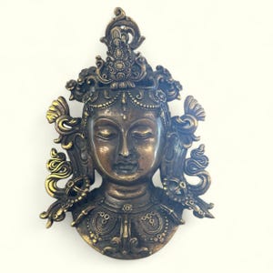 Green Tara Deity Goddess Wall Hanging Star Deity Solid Bronze Buddhism ...