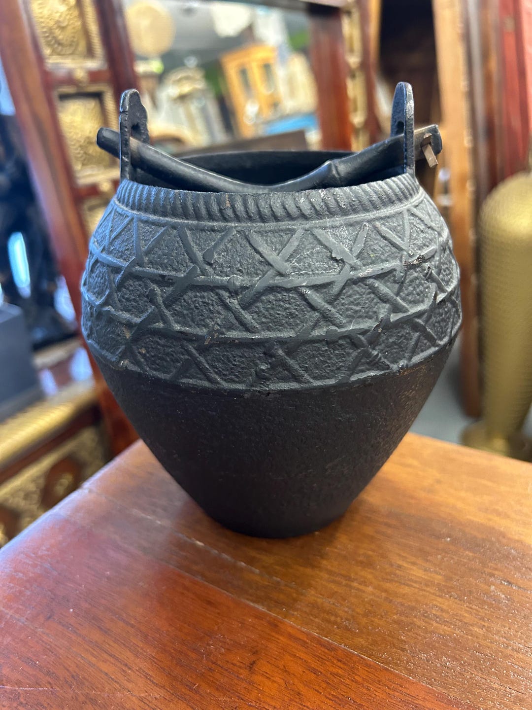 Vintage Large Witch Cauldron Hand Carved | Cast Iron Jumbo Spell Potion ...