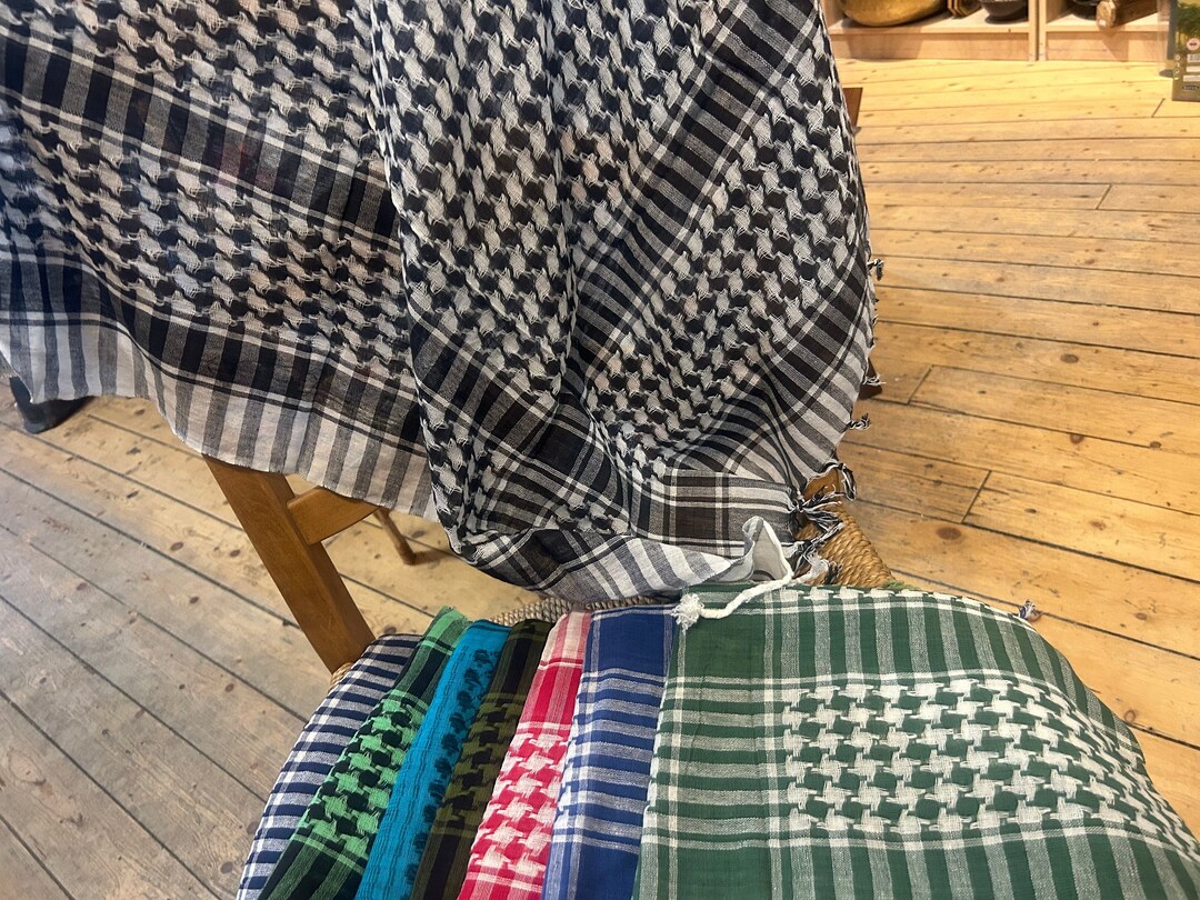 Palestine Keffiyeh Kufiya Scarf 48x48 - Traditional Shemagh With ...