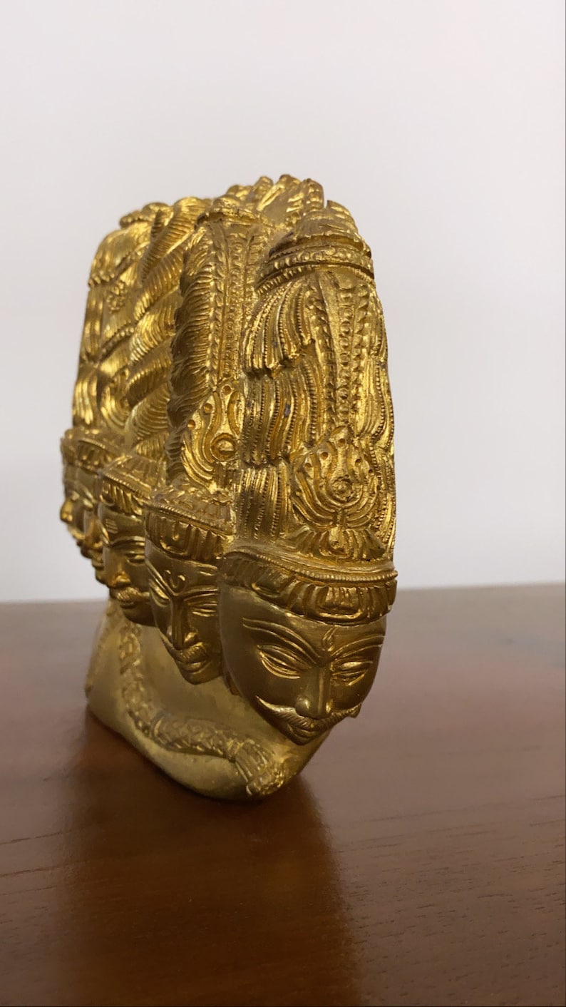 Ravana's Mind Brass Raavana Statue Bronze Lord Ravan - Etsy