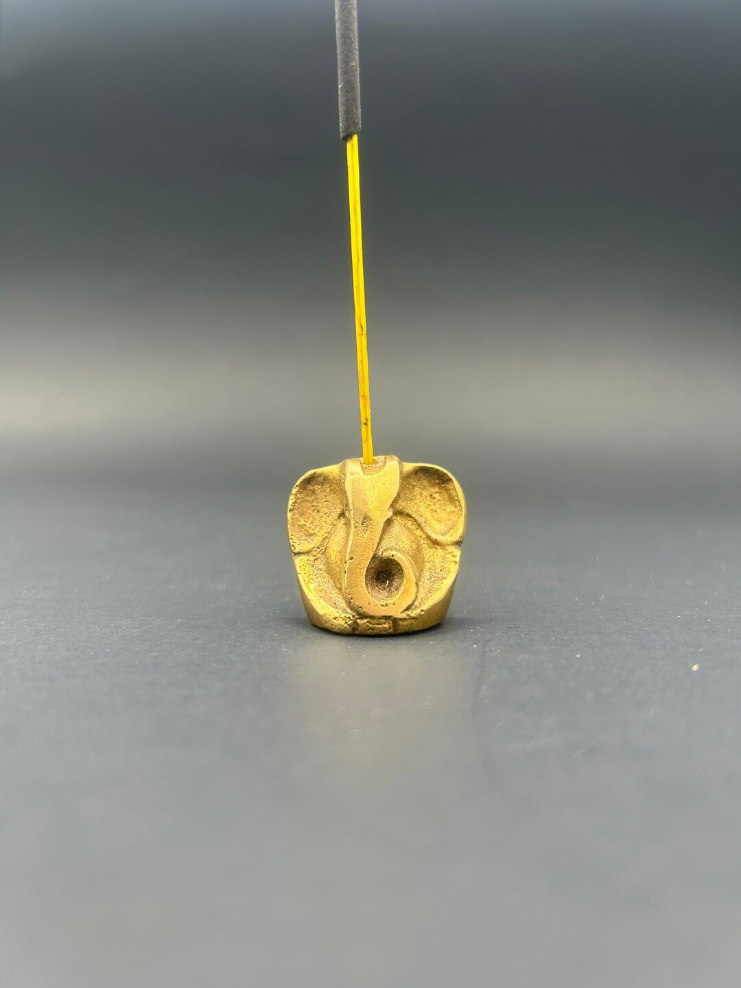 Cute Tiny Ganesha Brass Incense Burner Good Luck Ganesh Spiritual Tool ...