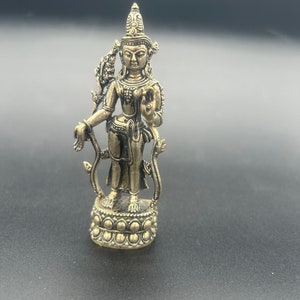 Green Tara Deity Goddess Star Deity Solid Silver Plated 2.5 Inches ...