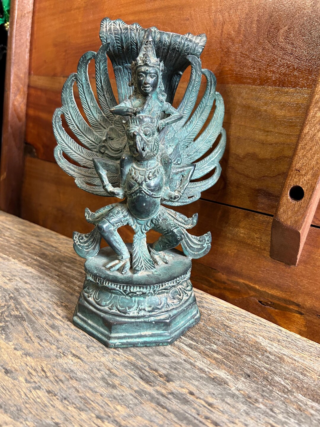 Vintage Bronze Garuda Figurine Symbol of Strength, Protection ...