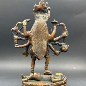 Kali Kalika Goddess Solid Bronze Figure 7 Inches Beautiful Handmade ...